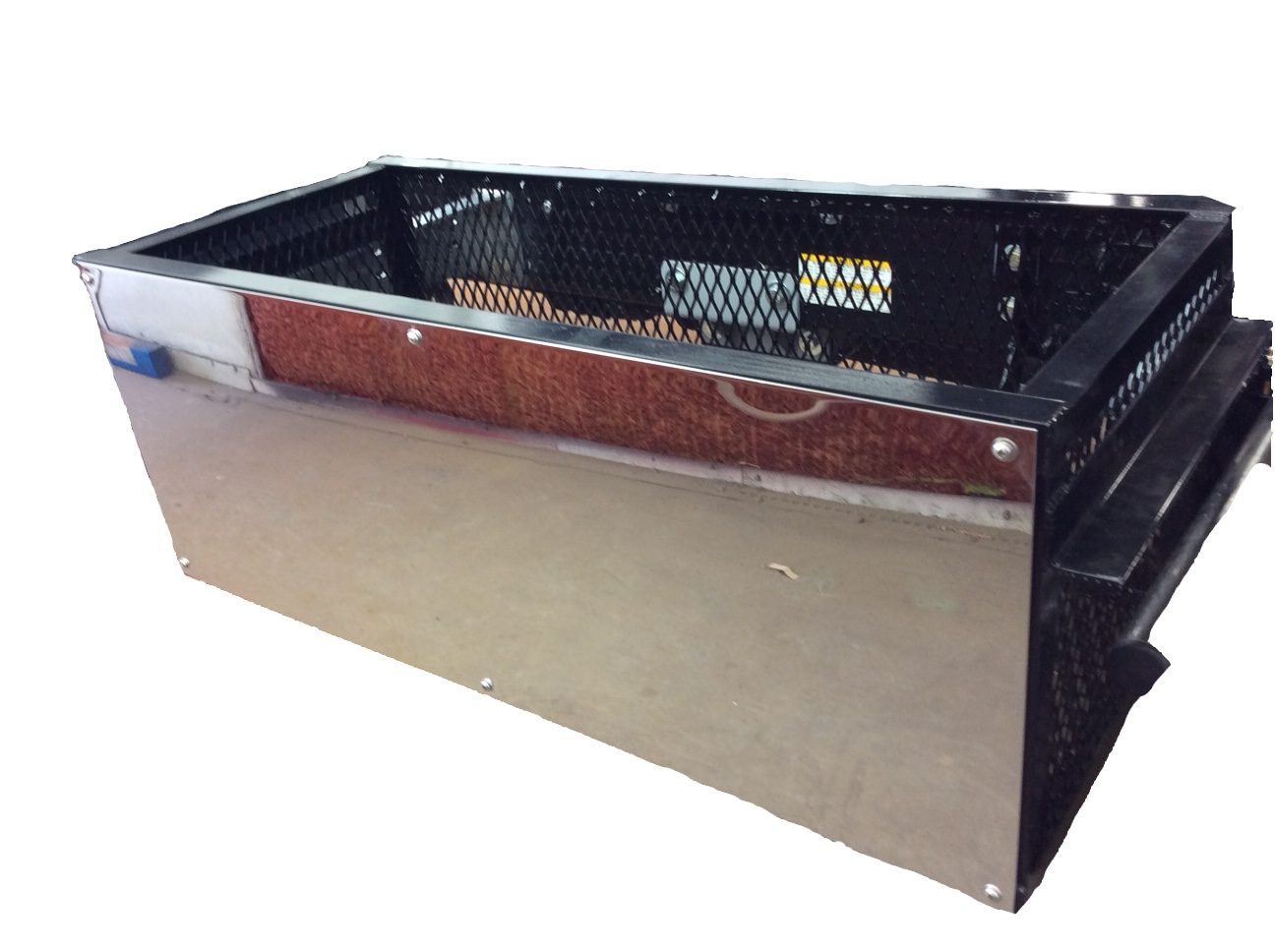 S.S. Trash Can and Bucket Holder (36″L X 19″ H X 19″ D) - Chevron ...